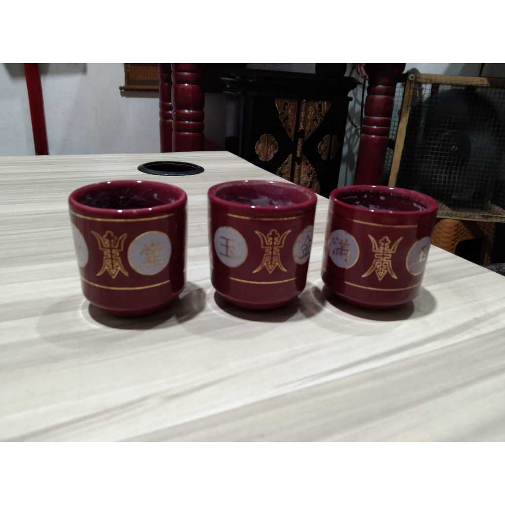 Jual Gelas Sembayang Keramik 3Pcs Kuno Jadul Antik | Shopee Indonesia