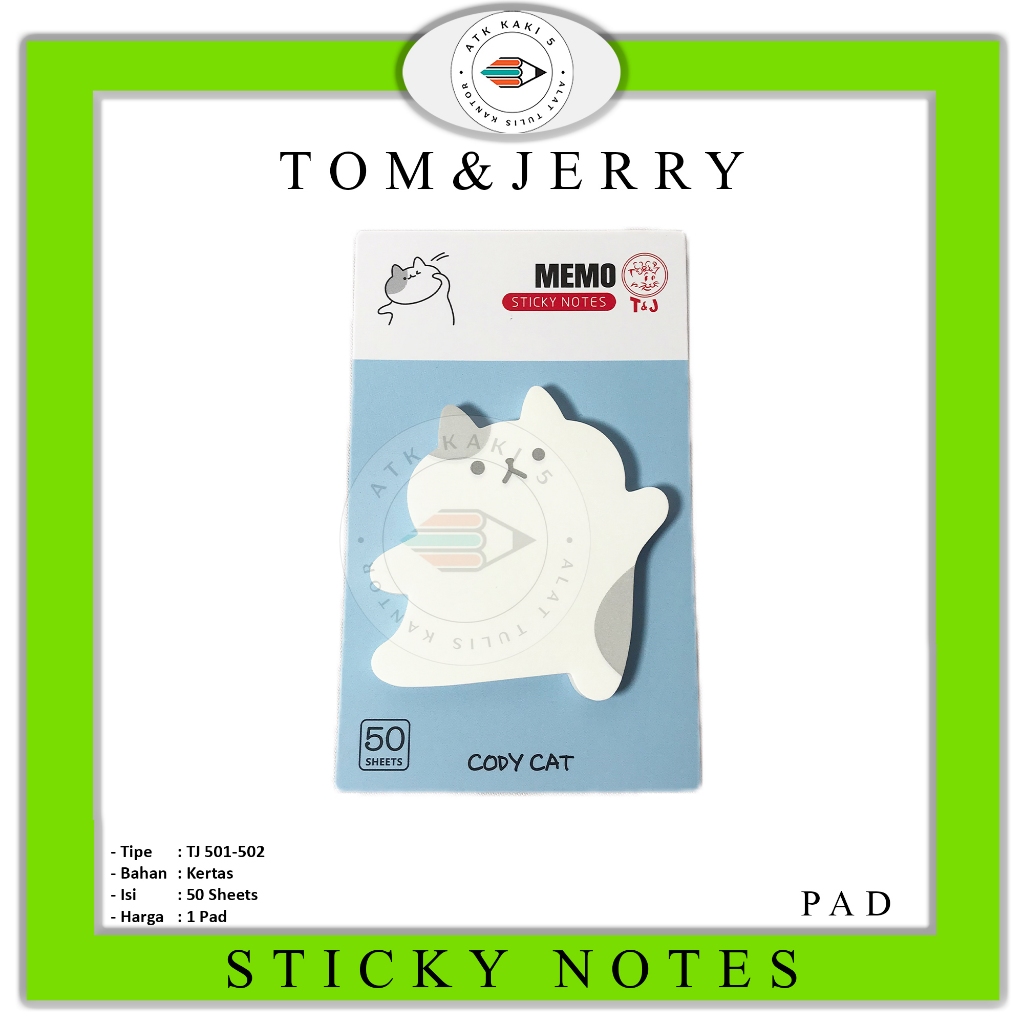 Jual TOM & JERRY - Memo Sticky Notes Karakter TJ-501-502 - Pad | Shopee ...