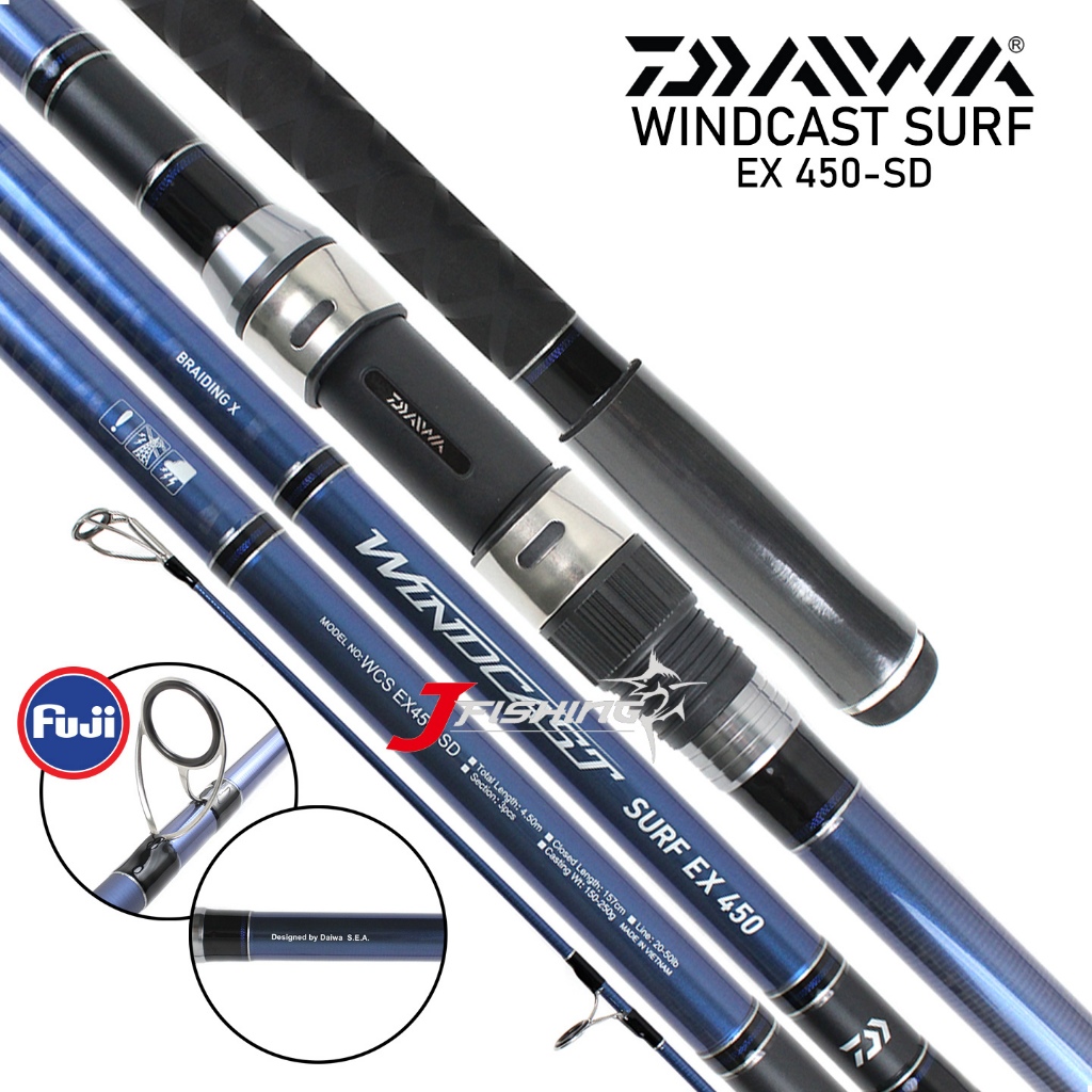 Jual Joran DAIWA WINDCAST SURF EX 450 | Sambung 3 | Spinning | Surfcasting | Pasiran | Resmi ...