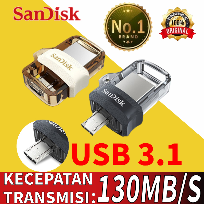 Jual SanDisk Flashdisk Otg 32GB 64GB 128GB USB3.0 OTG flash disk Ultra ...