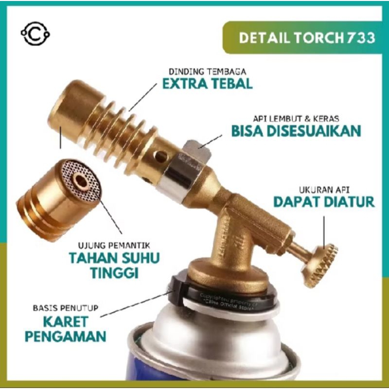 Jual flamegun torch gas Gas Torch Flame Gun Blow Torch Portable Kepala ...