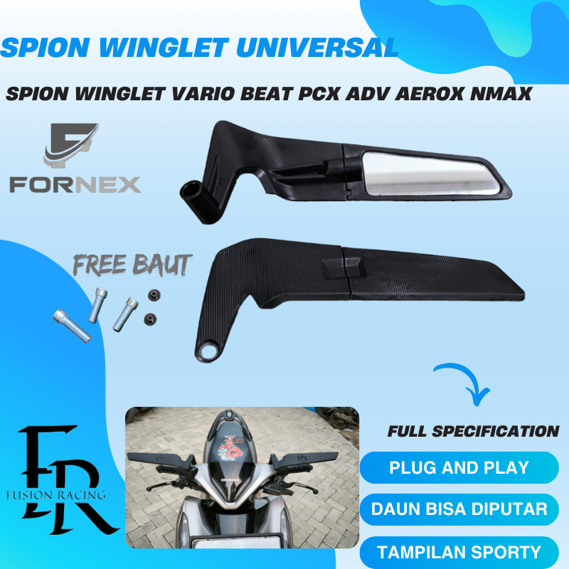 Jual SPION WINGLET UNIVERSAL FORNEX MOTOR VARIO BEAT PCX NMAX AEROX ADV ...