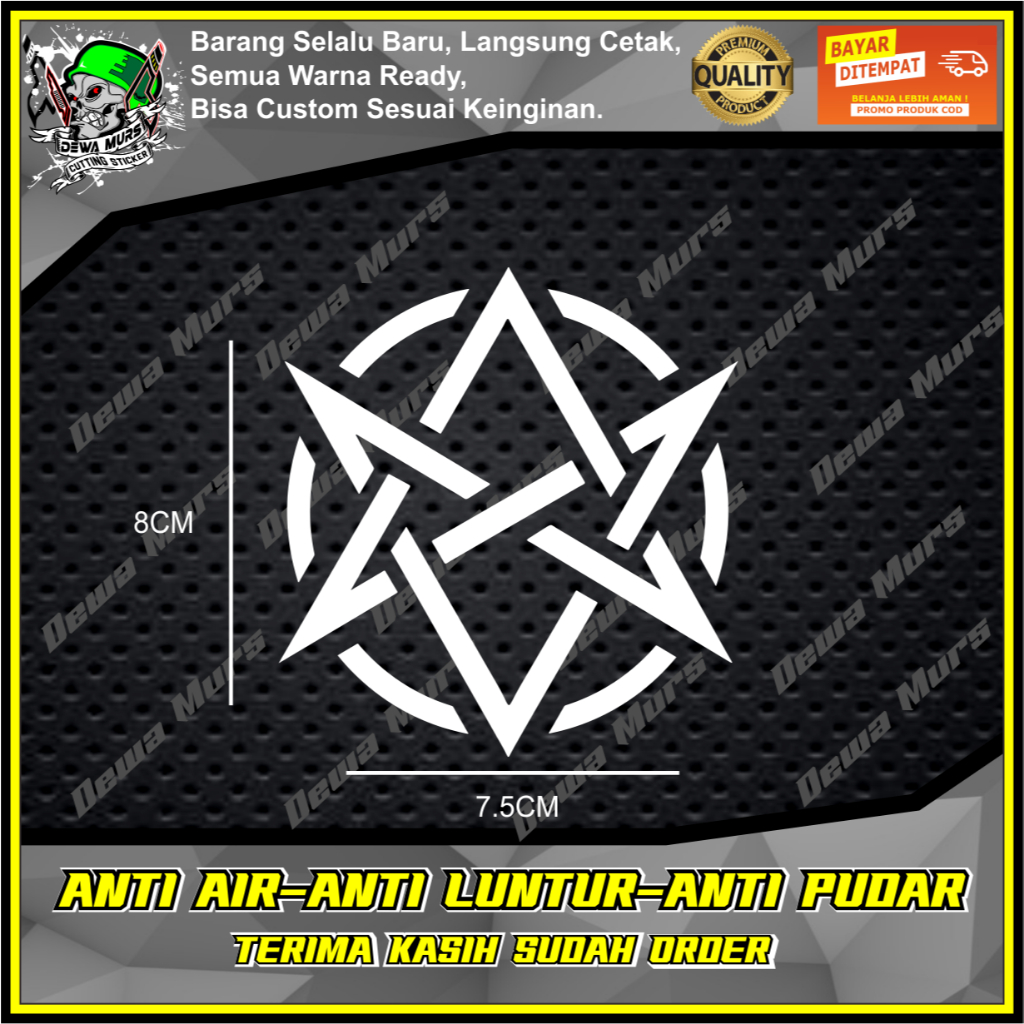 Jual Cutting Sticker LOGO V1 BINTANG Sticker Cocok Buat Motor Dan Mobil ...