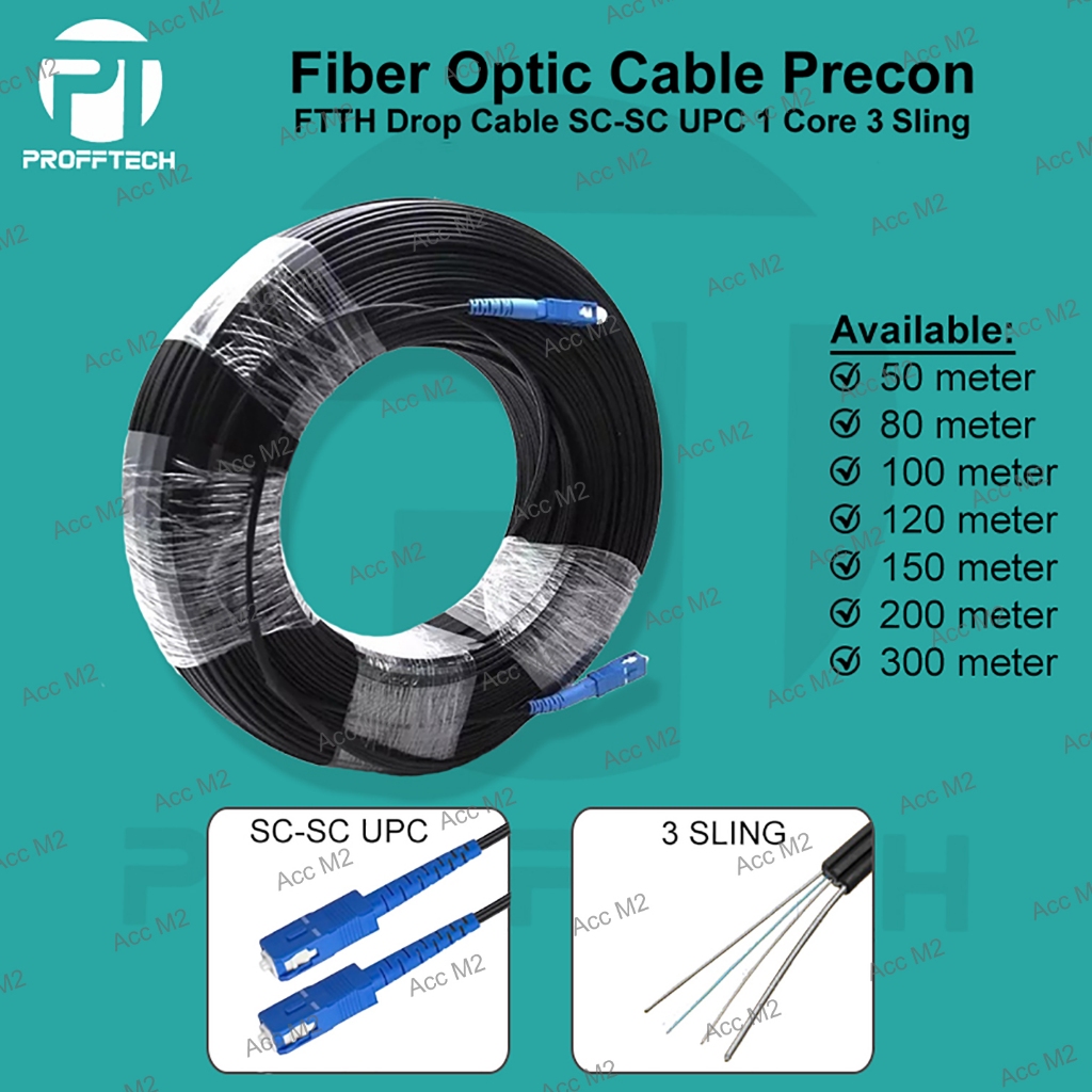 Jual Kabel Fiber Optic SC-SC Single Mode Outdoor 1 Core 80M Netline 80 ...
