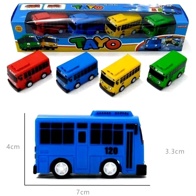 Jual Mainan Anak Bus Tayo The Little Bus Friends Pullback Tayo Set Isi 4 pcs Skala 1:64 | Shopee ...