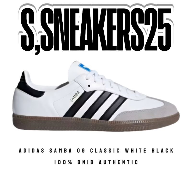 Jual Sepatu Adidas Samba Og Classic White Black Original | Shopee Indonesia