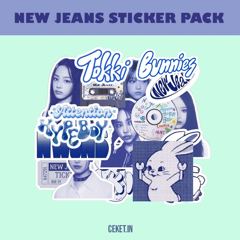 Jual New Jeans Sticker Pack A6 (17pcs) | Shopee Indonesia