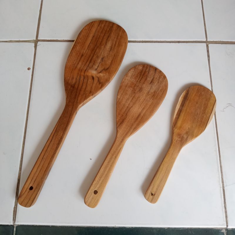 Jual Centong Nasi Kayu Jati/Centong Nasi Kayu/Entong kayu | Shopee ...