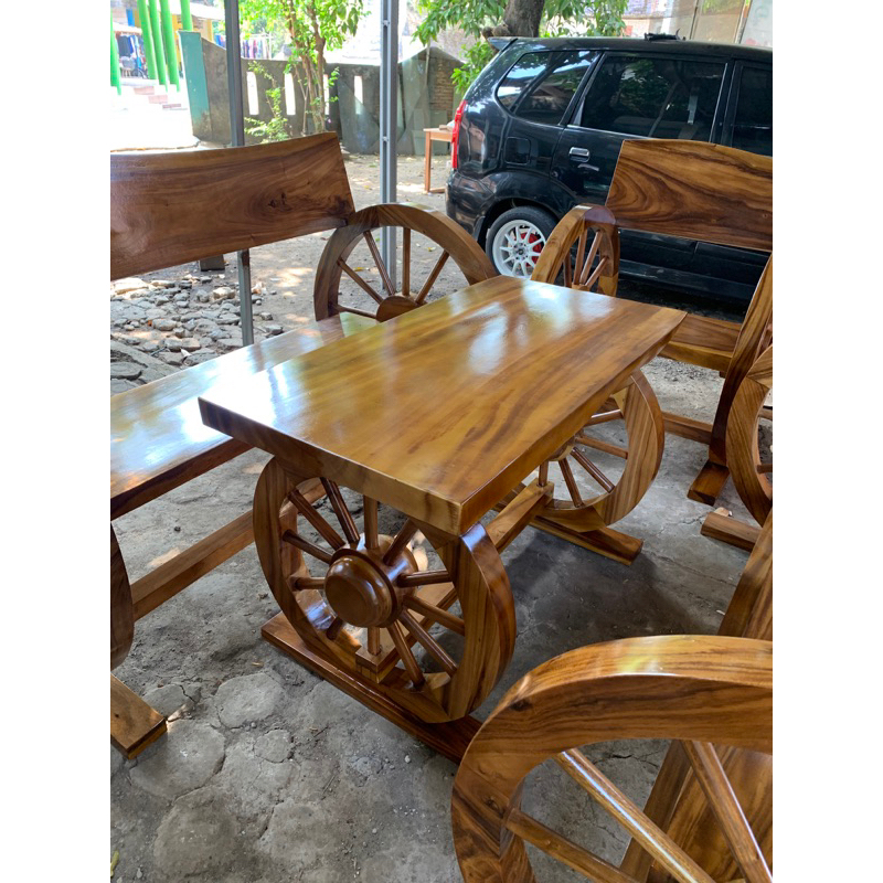 Jual MEJA RODA DOKAR KAYU TREMBESI | Shopee Indonesia