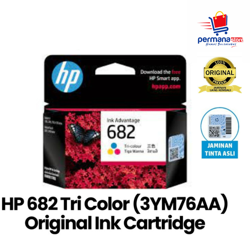 Jual Tinta HP 682 Tri-Color Ink Cartridge ( ORI ) | Shopee Indonesia