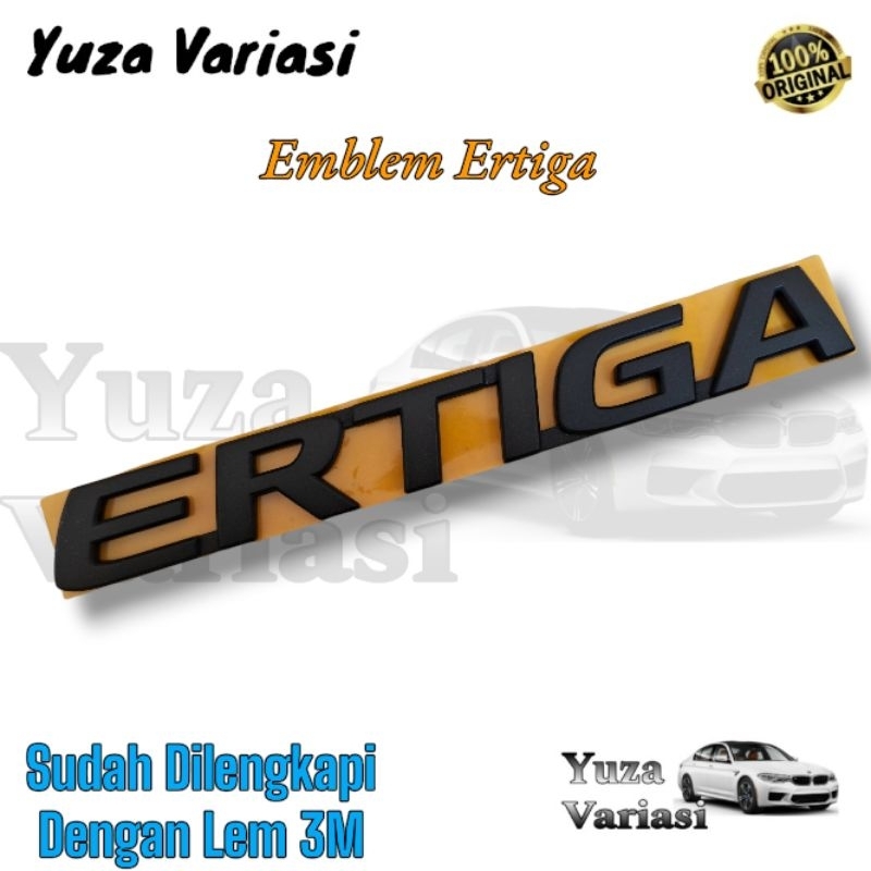Jual Emblem Tulisan Ertiga Hitam Doff Original Suzuki Ertiga // Logo Emblem Tulisan Ertiga Hitam ...