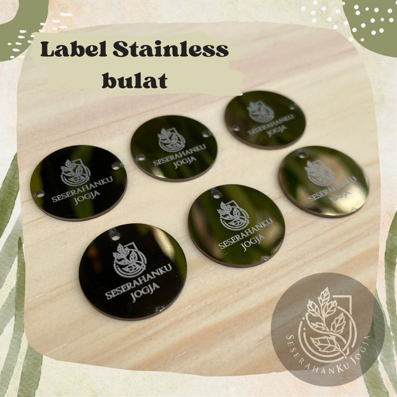Jual label besi bulat tebal label besi costum label besi premium 100 pc ...