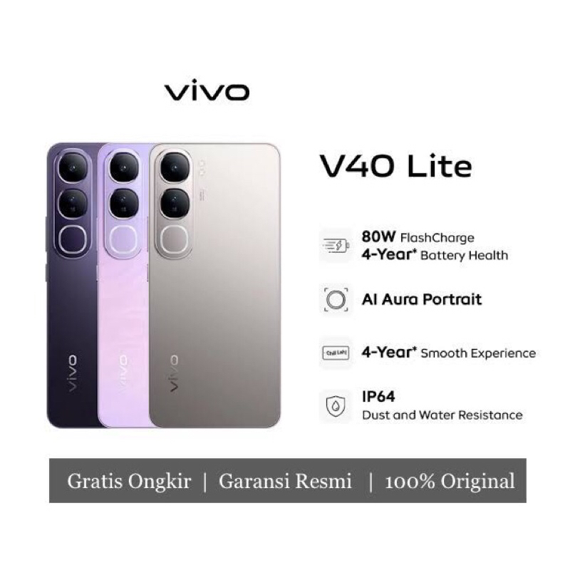 Jual vivo V40 Lite 4G (8GB/128GB - 8GB/256GB) Snapdragon 685 - AI Aura ...