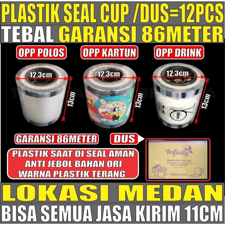 Jual Plastik Seal Press Cup 1000 Lid Tutup Sealer Polos Kartun Dus Jasa ...
