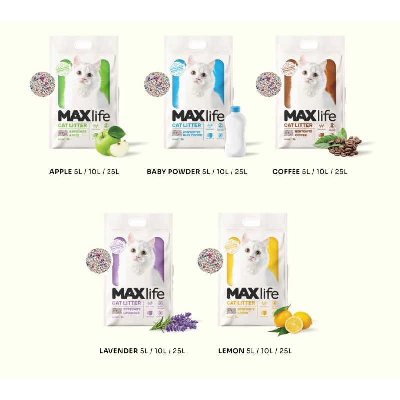 Jual INSTANT PASIR KUCING MAXLIFE 25L Gumpal Wangi Cat Litter Liter ...