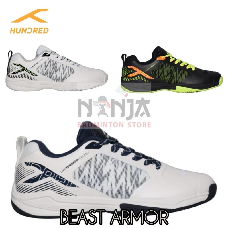 Jual Sepatu Badminton HUNDRED BEAST ARMOR // Sepatu Bulutangkis BEAST ...
