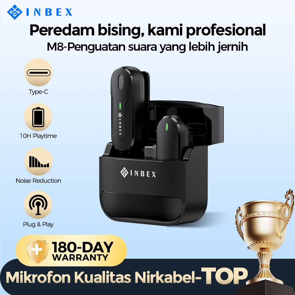 Jual Siap! INBEX M5/M8 Mikrofon Nirkabel Creator dengan Mikrofon ...