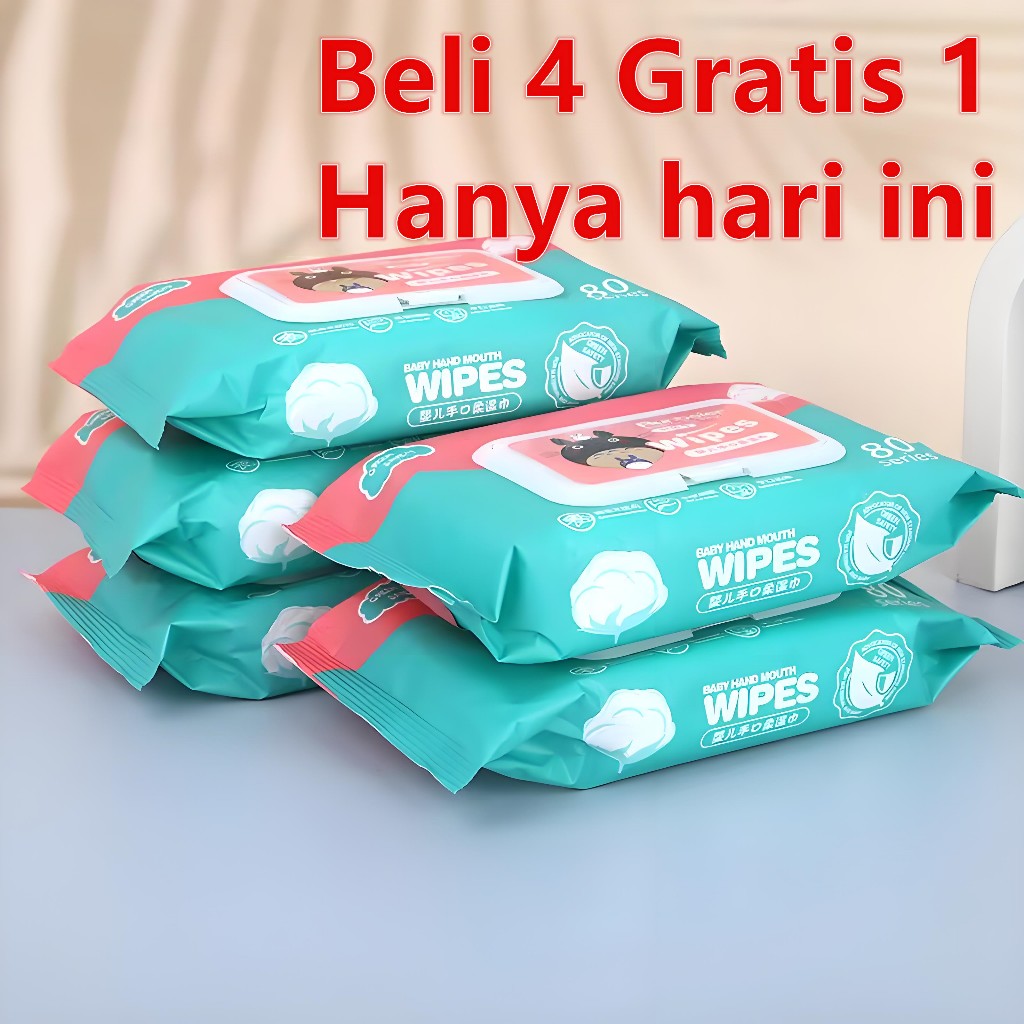 Jual TISU BASAH BAYI ISI 80 LEMBAR TISSUE BASAH BABY MURAH BABY WIPES ...