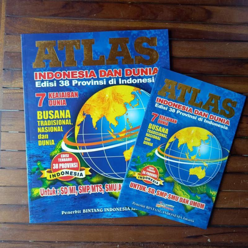 Jual Buku Atlas Indonesia Dan Dunia Lengkap 38 Provinsi | Shopee Indonesia