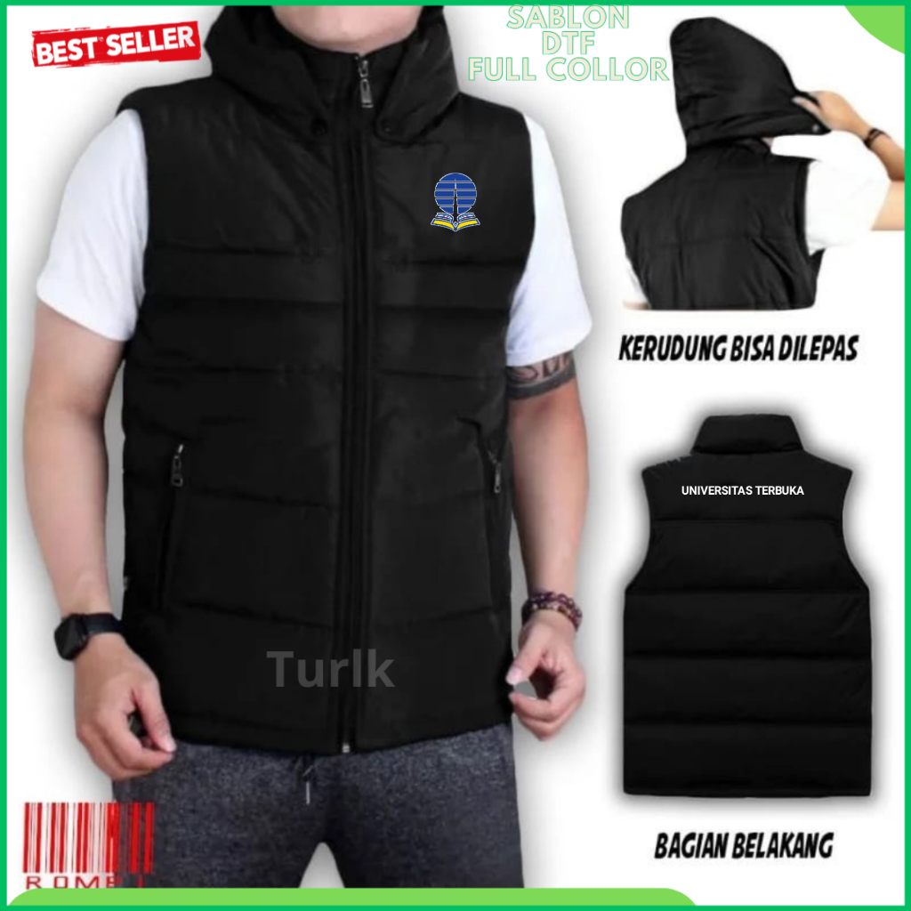 Jual Rompi Universitas Terbuka Jaket Rompi UT Custom | Shopee Indonesia
