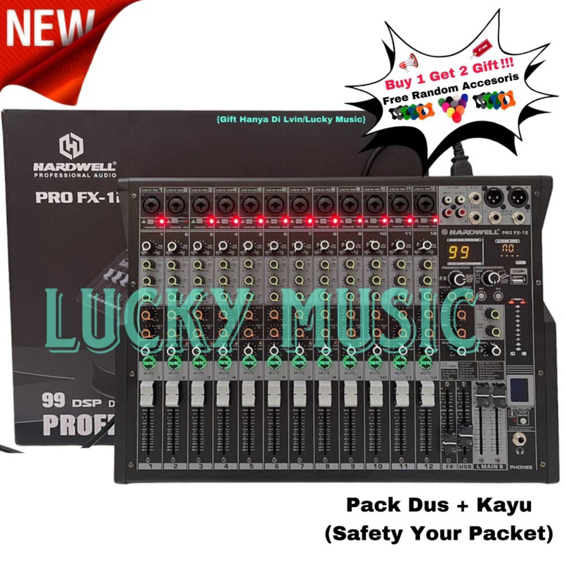 Jual Mixer Hardwell PRO FX 12 Fx 8 Original 12 Channel PRO FX12 Gift ...