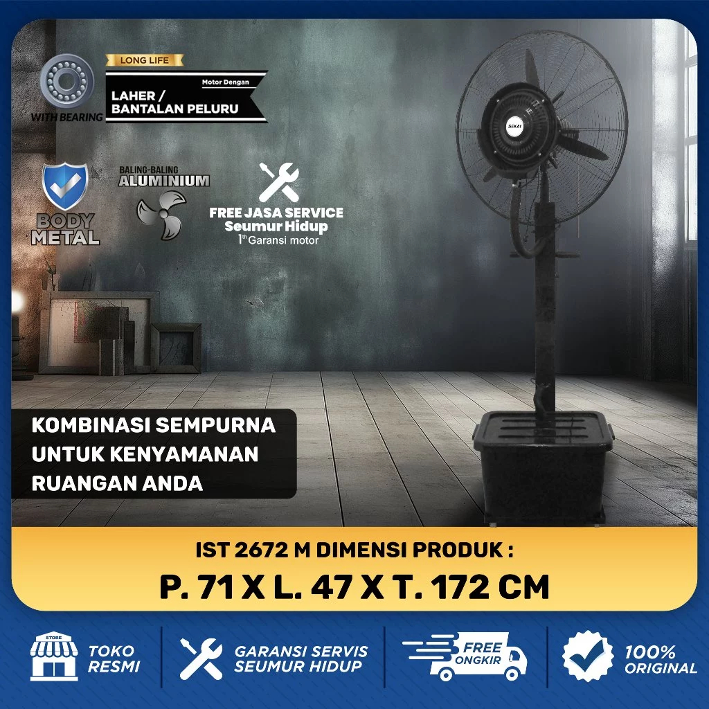 Jual SEKAI Kipas Angin Tornado Industri Misty Fan IST 2672 M / IST 3072 GARANSI RESMI | Shopee ...