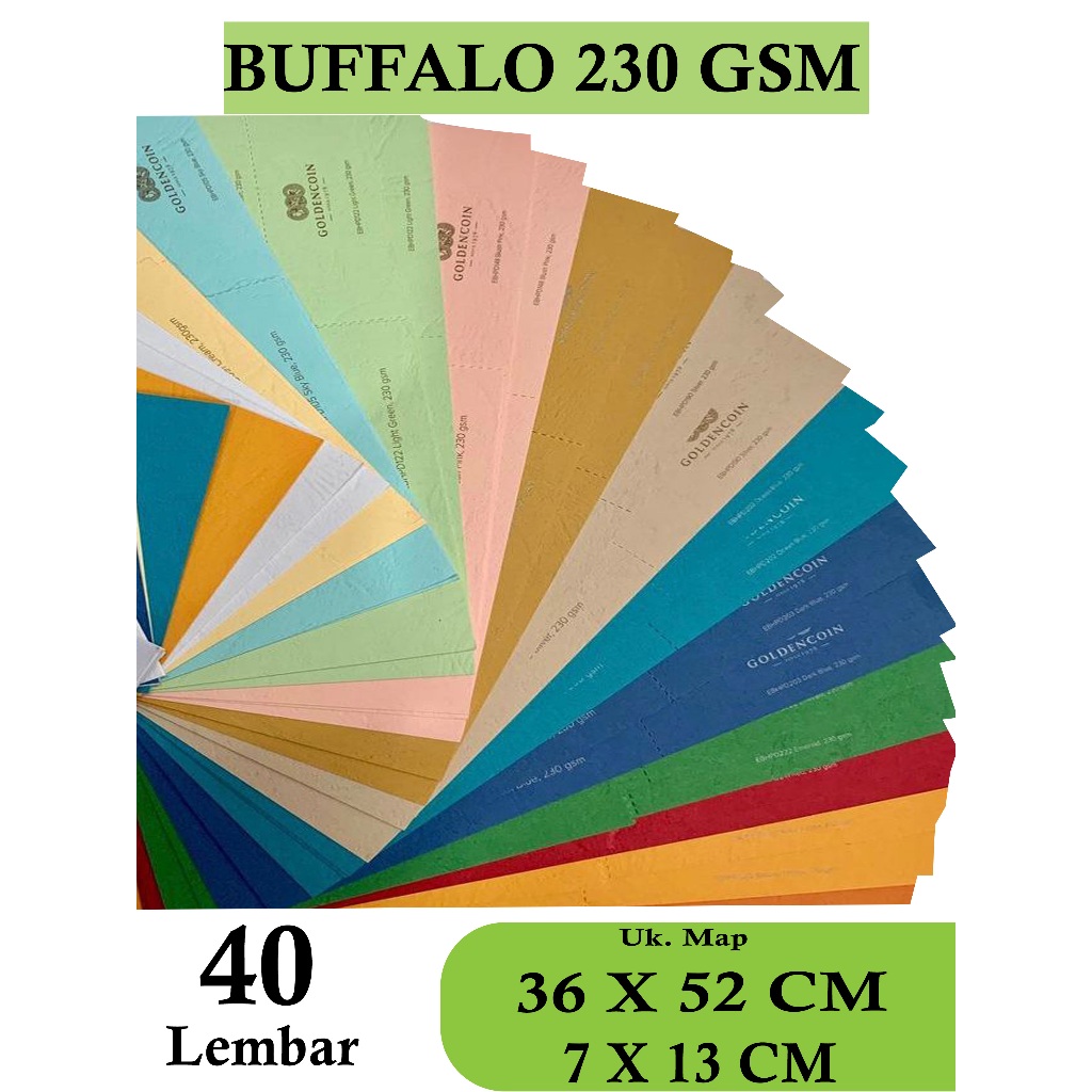 Jual BUFFALO PINDO 230 GSM UKURAN MAP ( 36 X 52 CM ) KUPING MAP ( 7 X ...