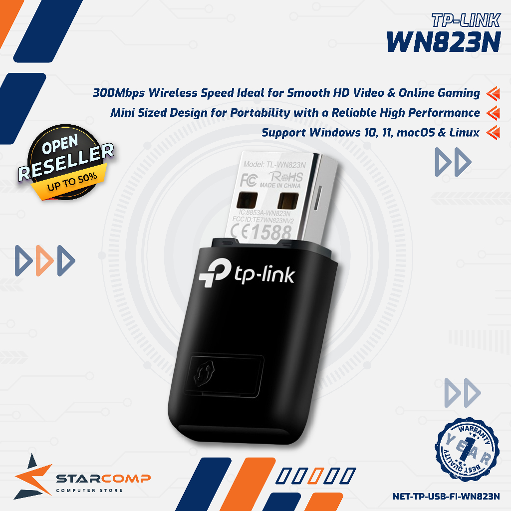 Jual TP-Link TL-WN823N 300Mbps Mini Wireless USB WIFI Adapter | Shopee ...