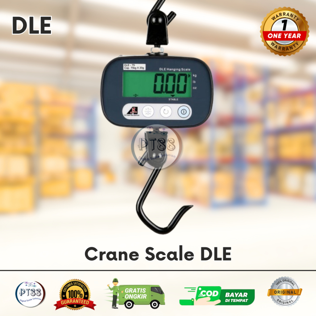 Jual Timbangan Gantung digital 75kg DLE / Crane Scale DLE 75kg | Shopee ...