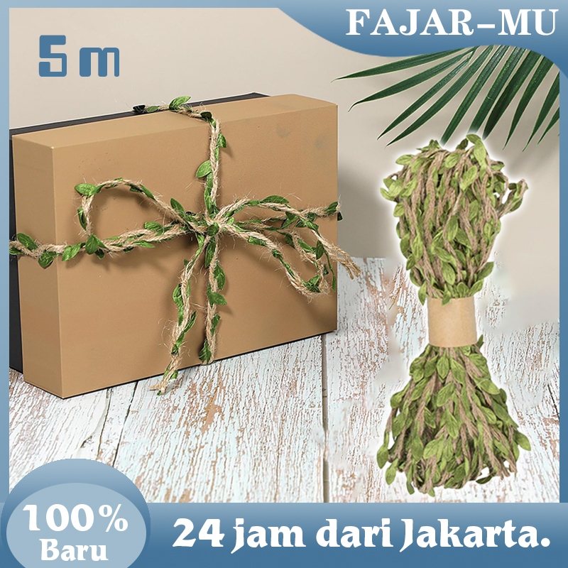 Jual Tali Rami Daun 1 Gulung 5 Meter Tali Goni Dengan Daun Pita Goni ...