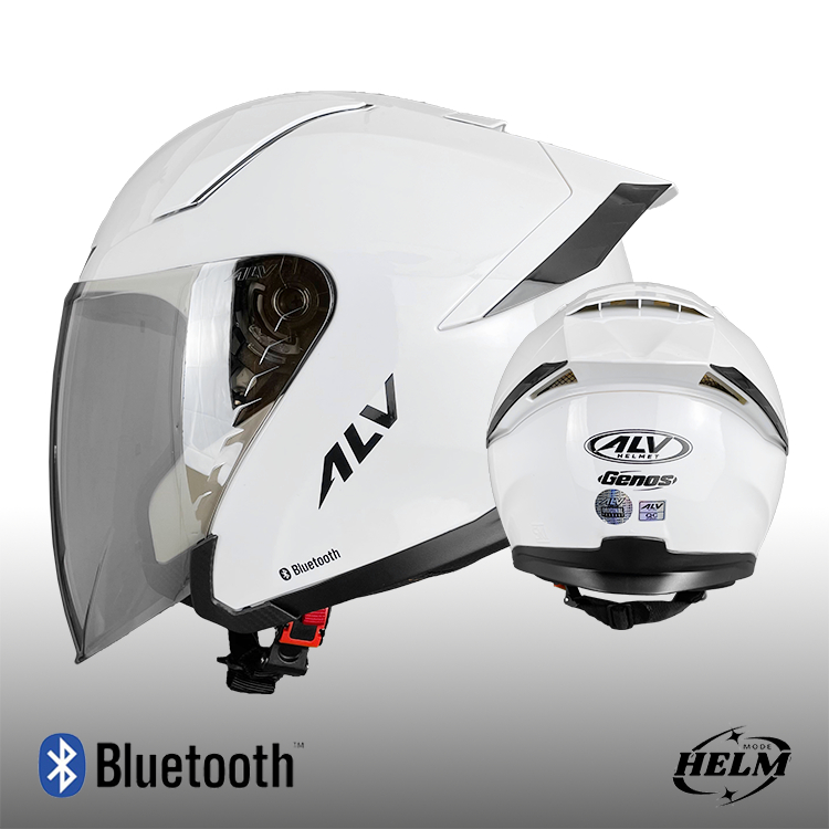 Jual HELM ALV GENOS BLUETOOTH - HELM HALF FACE SOLID STANDART SNI ...