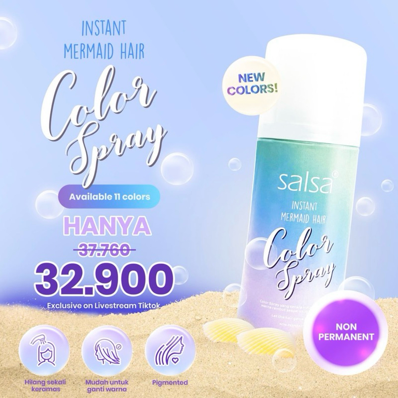 Jual Salsa Instant Mermaid Hair Color Spray 80ML | Shopee Indonesia