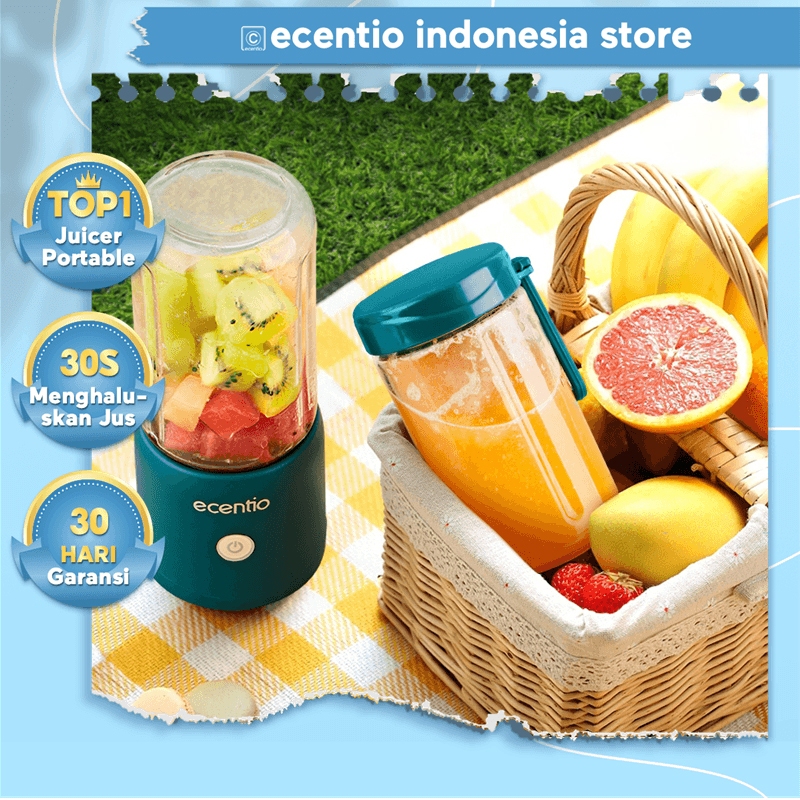 Jual 【SNI】ecentio blender juicer portable 2 botol 8 mata pisau blender kaca mini cangkir gelas ...