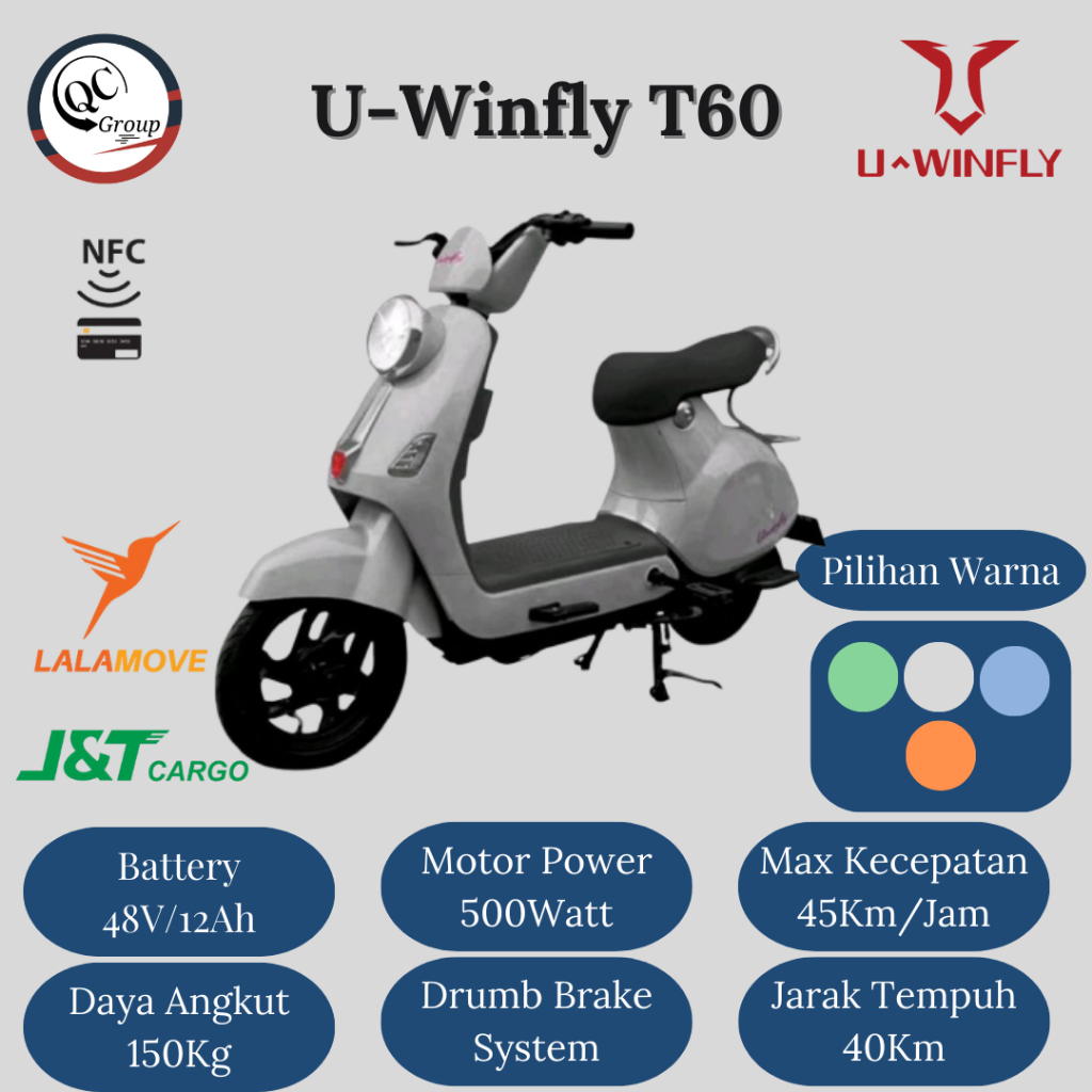 Jual Sepeda Listrik U-Winfly T60 500Watt | Shopee Indonesia