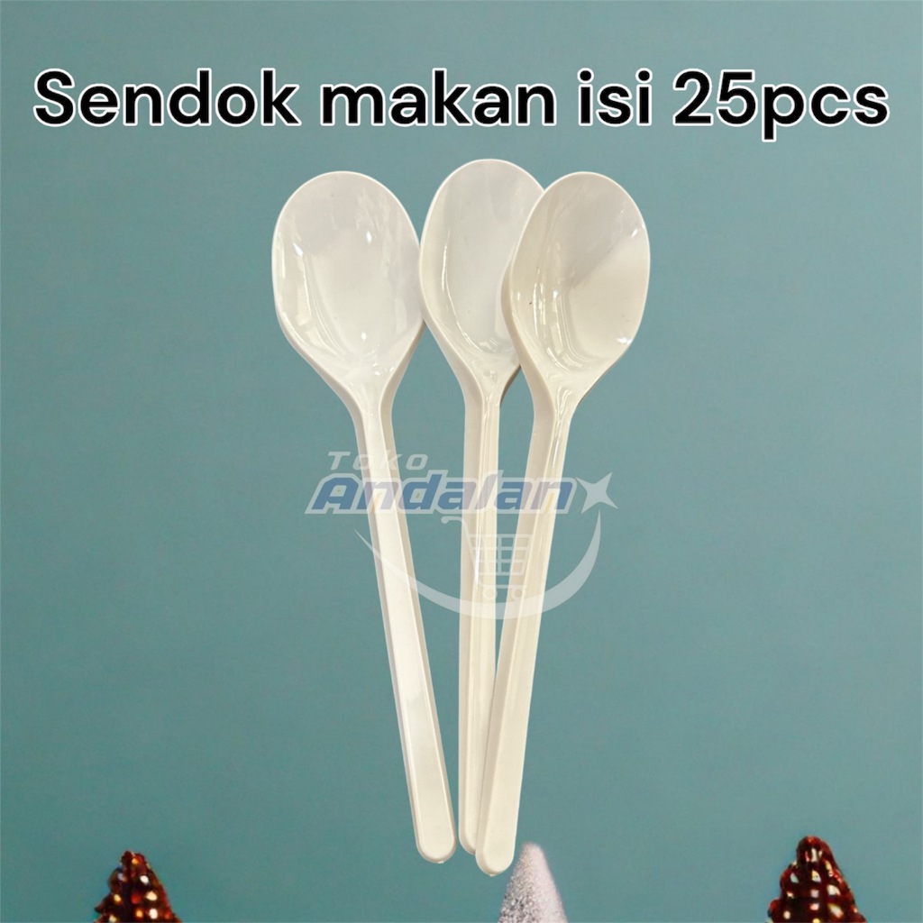 Jual Sendok Makan Plastik Uno Putih Susu isi 25 Pcs | Shopee Indonesia