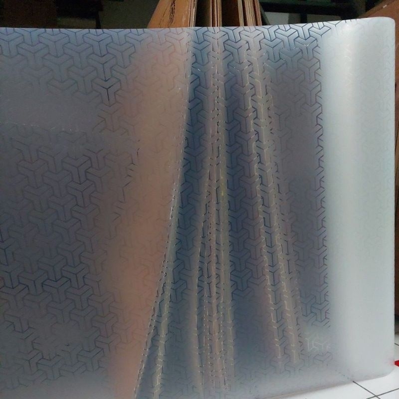 Jual Fiber Pagar Motif White Geometric Shape | Shopee Indonesia