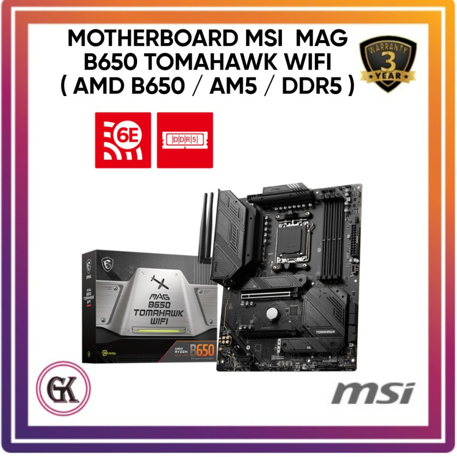 Jual MOTHERBOARD MSI MAG B650 TOMAHAWK WIFI ( AMD B650 / AM5 / DDR5 ...