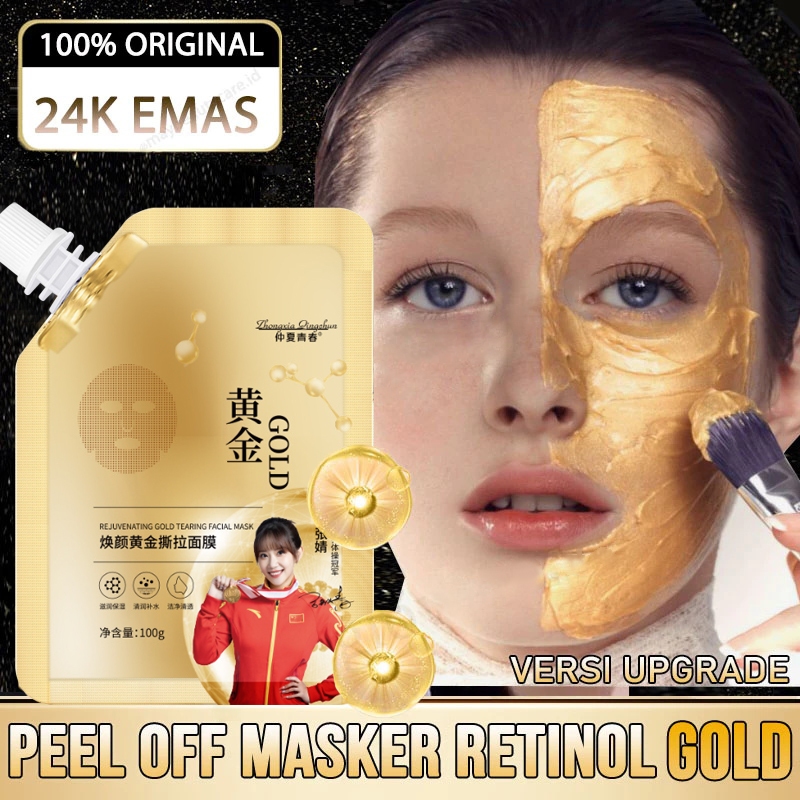 Jual Retinol Masker Gold Peel Off Masker Anti Aging Collagen Dan Flek ...