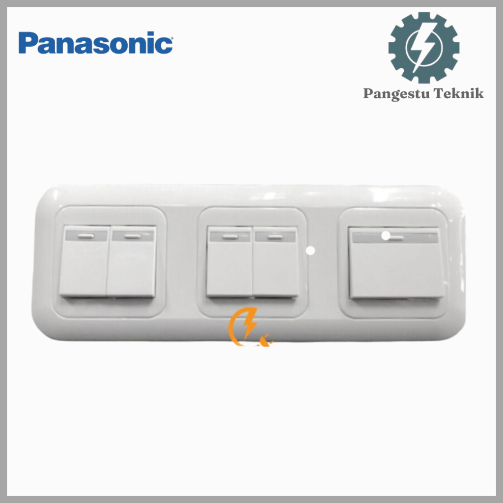 Jual Panasonic Double Saklar Seri + Saklar Besar Universal Wide Series ...
