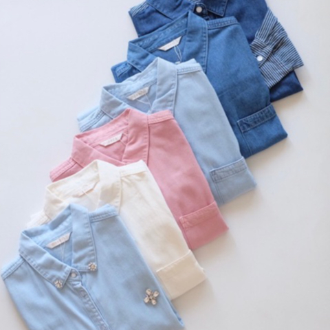 Jual Odeca | Denim Top | Irish Denim Payet | Kemeja Jeans Denim ...