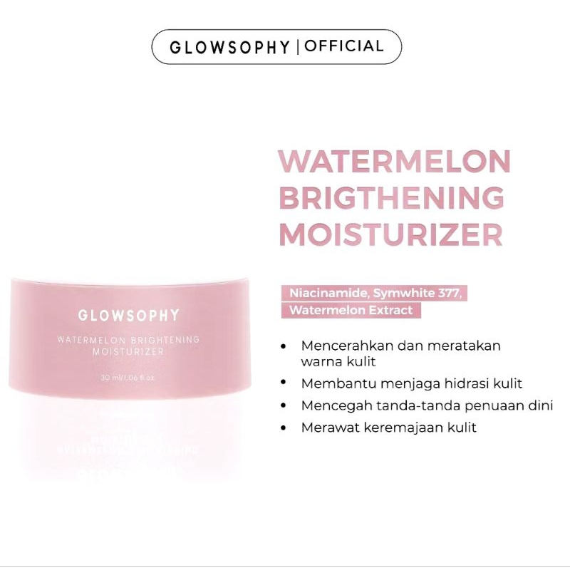 Jual Glowshopy watermelon brightening moisturizer 100ml | Moisturizer ...