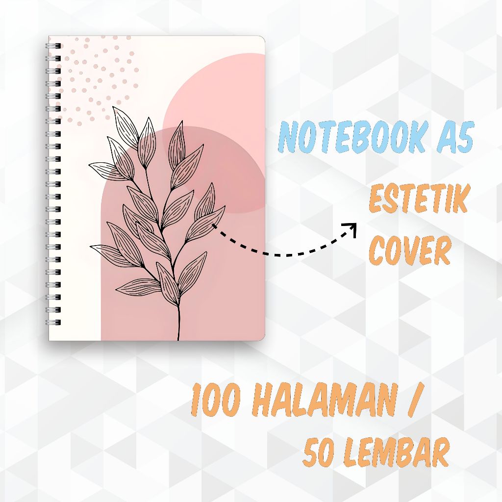 Jual Notebook Buku Catatan A5 Estetik Aesthetic 50 Lembar | Shopee ...