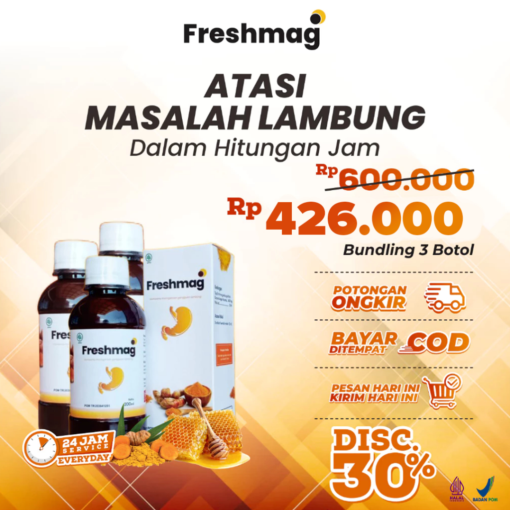 Jual Freshmag 3 Botol Madu Solusi Asam Lambung Gerd Infeksi Lambung Mual Muntah Lancarkan ...