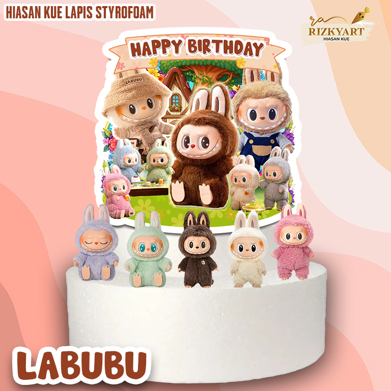 Jual Cake Topper LABUBU/Hiasan kue LABUBU styrofoam | Shopee Indonesia