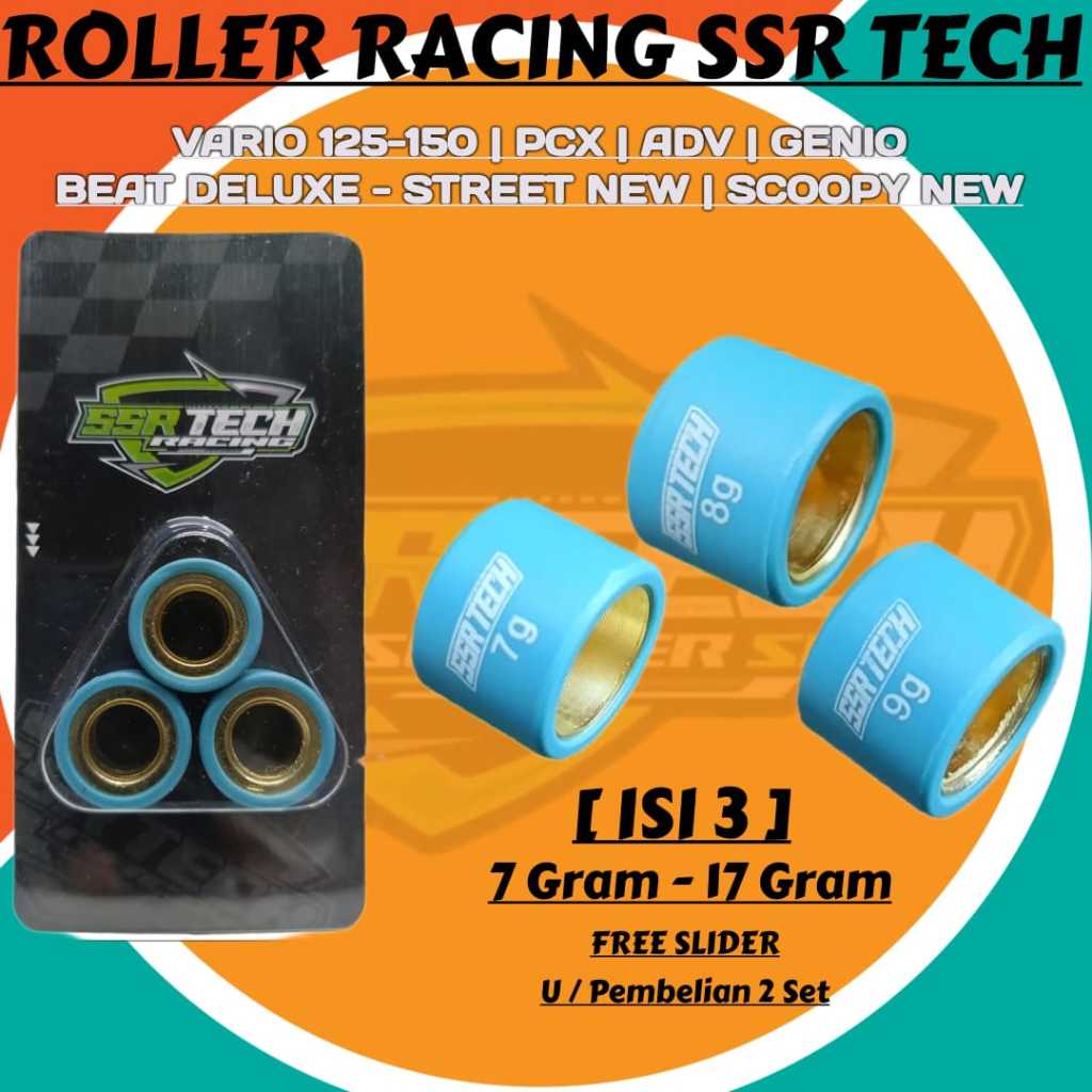 Jual [Blue] Roller Racing Vario 125 150 160 PCX Genio Beat Deluxe ...