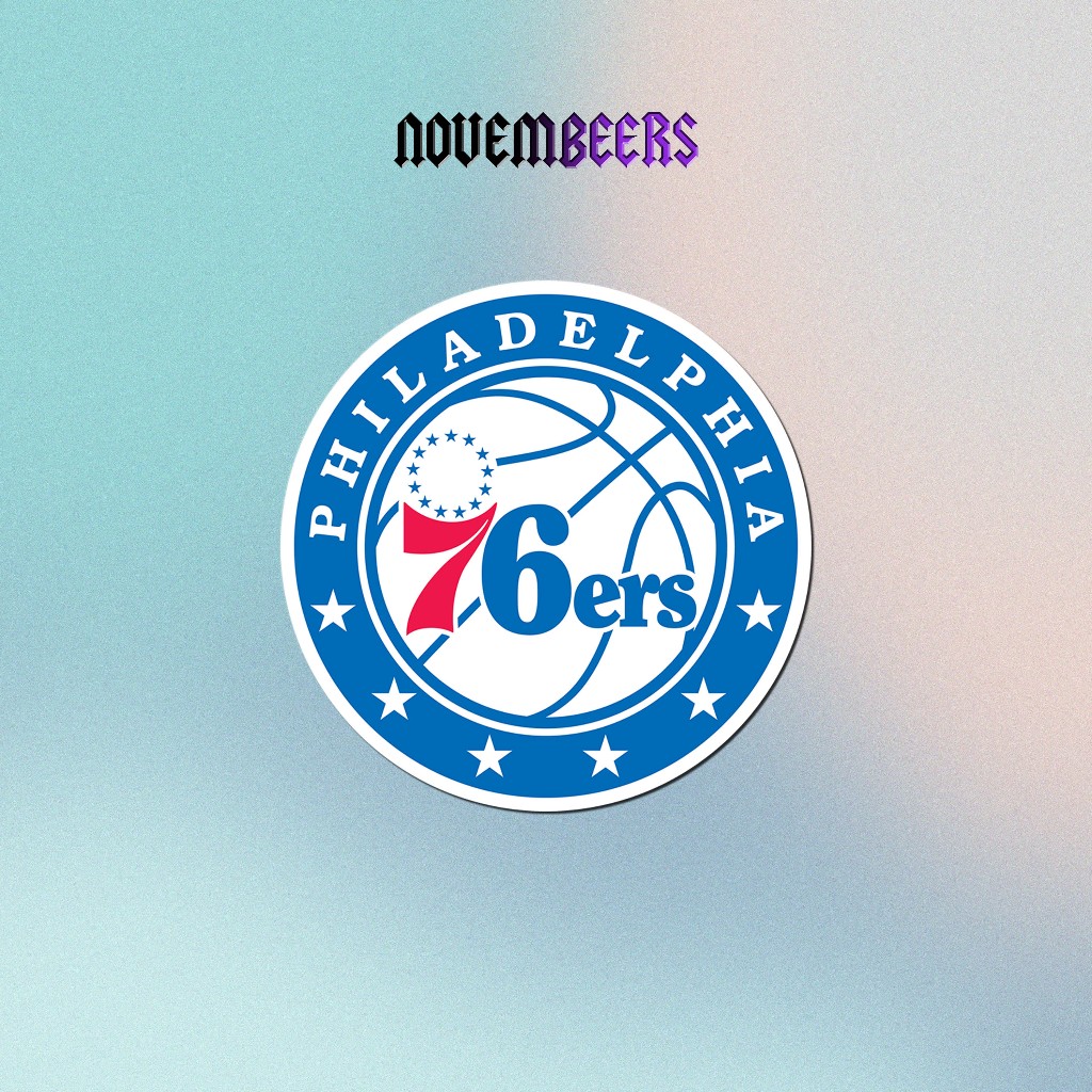Jual Stiker Vinyl Philadelphia 76ers Sticker Vinyl Glossy NBA Team ...