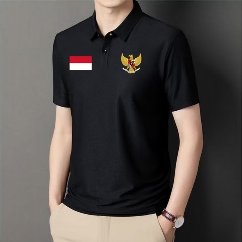 Jual Kaos Indonesia / Kaos Polo Logo Bendera Garuda / Kaos Pria / Kaos ...