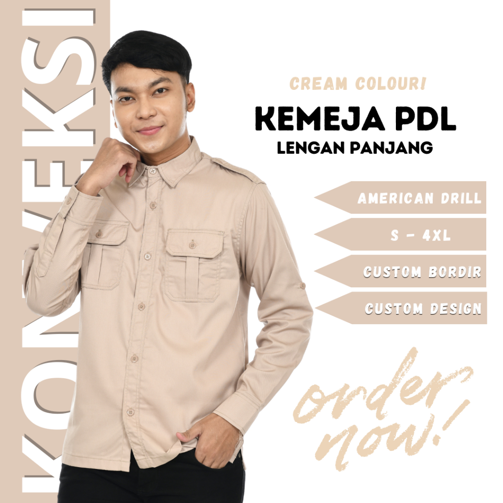 Jual Baju Kemeja PDL Lengan Panjang Seragam Kerja Dinas Lapangan ...