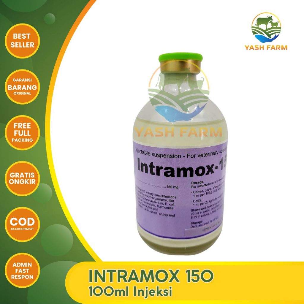 Jual INTRAMOX 150 KEMASAN 100 ML ANTIBIOTIK HEWAN - ORIGINAL | Shopee ...
