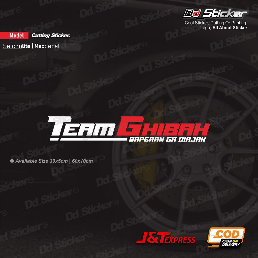 Jual Sticker TEAM GHIBAH (cutting sticker) kaca mobil sticker | Shopee ...